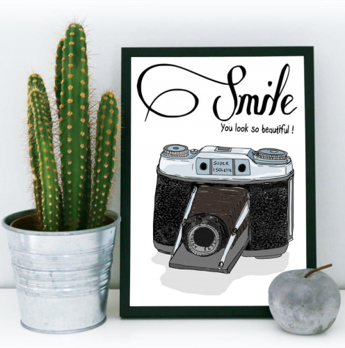 Smile plakat - Den lille brugskunst | Din livsstilsbutik på nettet